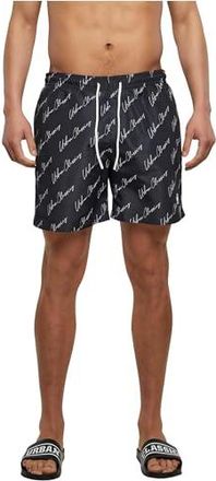 Urban Classics Short de Bain pour Homme, Logo Blackscript, 2X-Large