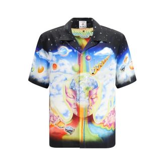 Casablanca Homme, Chemises, Multicolore, Taille: XL Chemise en soie &agrave; motifs