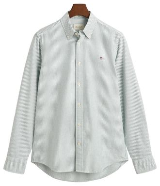 GANT Herren Slim Oxford Banker Stripe Shirt Hemd, DEEP Forest Green, XXL