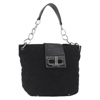 Chanel Sac bandouli&egrave;re Vintage en nylon Pre-owned - Femme - Pre-owned - Noir - Taille: ONE Size