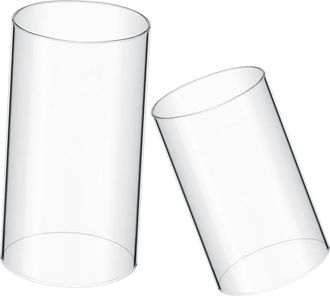 OSALADI 2 St&uuml;ck Transparente Zylindrische Kerzenabdeckungen aus Feinem Glas 6x10cm 6x15cm - Windschutz Dekorative Kerzenschirme f&uuml;r Romantische Wohnatmosph&auml;re
