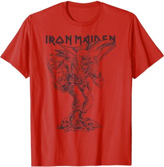 Iron Maiden Piece of Mind Graphic Novel Trooper Red T-Shirt