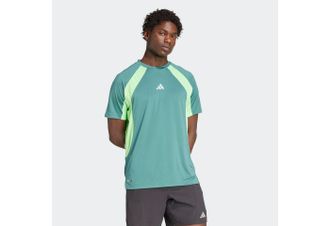 adidas Performance T-Shirt TECH APPAREL CLIMACOOL mit gl&auml;nzenden Details, aus leichter Popeline und luftigem Mesh