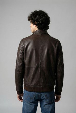 Mauritius Lederjacke MMCrovig mit Umlegekragen