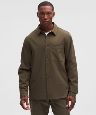 lululemon Ripstop-Langarmshirt im Classic Fit f&uuml;r M&auml;nner - Gr&ouml;&szlig;e XL in Olive Brown