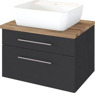 Casa home24 Waschtisch I 60 x 55 x 47cm Grau/Anthrazit