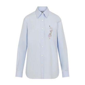 Moschino Cotton Shirt - - Blouses & Shirts - Damen - Blau - XS