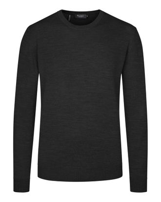 Maerz Pullover aus Merinowolle mit Rundhalsausschnitt in