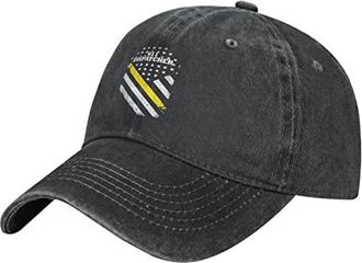 Generic Trucker a 911 Dispatcher Thin Gold Line Flag Casquettes extérieures réglables Casquette de Protection UV pour la Course à Pied Sports de Plein air Mod