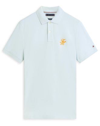 Tommy Hilfiger Poloshirt aus einem Baumwoll-Mesh mit Monogramm-Stickerei, Regular Fit in