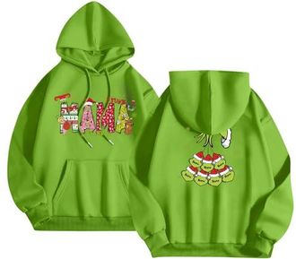 Generic Le Grinch Sweat A Capuche Femme The Costume Noel Femmes Chaud Pyjama De Vêtements Pulls Noël Plaid Sweet Vetement 2025 Sweatshirts Oversize Deguisemen