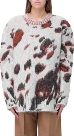 Stella McCartney Femme, Pulls, Multicolore, Taille: 40 FR Pull en Tricot Abstrait Color&eacute;