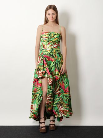 Farm Rio Womens Maxi Dress Tropical Dream Multicolour Organic Cotton
