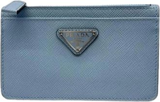 Prada Pre-owned 2Mc084 Porte-cartes - Femme - Pre-owned - Bleu - Taille: ONE Size