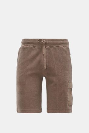 04651/ Herren - Fleece-Cargo-Shorts Oyster graubraun