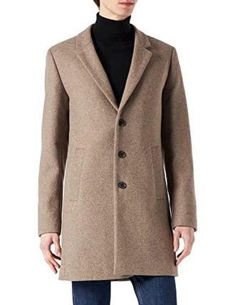 Jack & Jones JJEMOULDER Wool Coat SN Manteau en Laine, Greige, M Homme