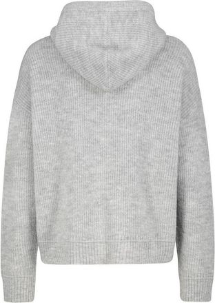 Eight2Nine Kapuzenstrickjacke Damen Strickjacke mit Kapuze Relaxed Fit, meliert, goldfarbener Rei&szlig;verschluss