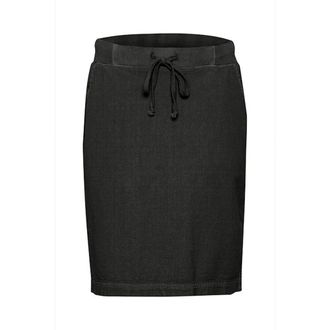 Kaffe Schwarzer Tiefer Rock mit Elastischem Bund - - Skirts - Damen - Schwarzk - S