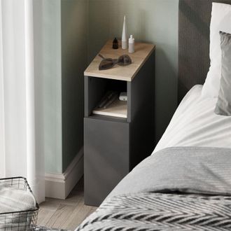 Vicco Table de nuit Enton, Anthracite/Sonoma, set de 2 pi&egrave;ces, Vicco