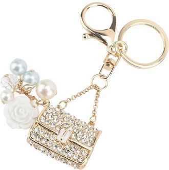 Generic Porte-Cl&eacute;s de Sac &agrave; Main en Scintillant, Pince &agrave; Homard L&eacute;g&egrave;re en Alliage de Zinc, Pendentif de Sac &agrave; Main en Cristal pour Cl&eacute;s, Sacs, Portefeuilles, 