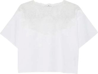 Ermanno Scervino Femme, Blouses et Chemises, Blanc, Taille: 36 FR Haut avec Broderie