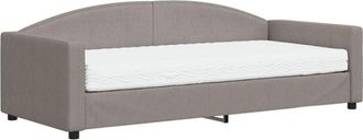 vidaXL Tagesbett mit Matratze Taupe 90x200 cm Stoff Vidaxl