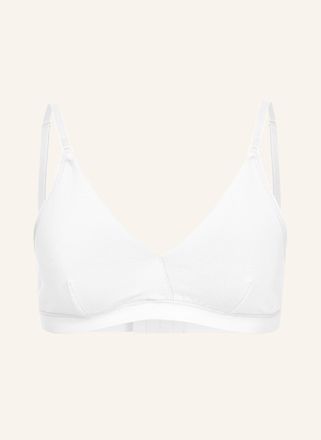 erlich textil Erlich Textil Viola B&uuml;gelloser Bh Mittlerer Halt Aus Bio-Baumwolle - Verstellbare Tr&auml;ger weiss