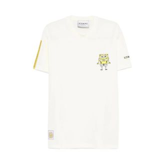 Iceberg Homme, Tops, Blanc, Taille: XL T-shirt graphique SpongeBob col rond