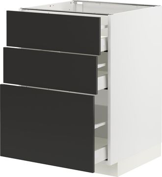 IKEA METOD / MAXIMERA Unterschrank mit 3 Schubladen