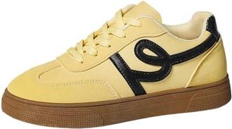 Generic Baskets Enfiler pour Femme Jogging Unisex Casual Lacets Sneakers avec Bande Lastique Coussin dair Basket sans Talon Femmes Chaussures Marche en Mousse