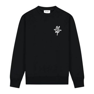 Olaf Hussein Monogramm Grafik Rundhalspullover - - Sweatshirts & Hoodies - Herren - Schwarzk - S