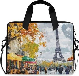 Alaza Sacoche pour ordinateur portable de 40,6 &agrave; 15,6 avec eau de flamme, sac pour ordinateur portable de 40,6 &agrave; 15,6 pouces - Sac &agrave; bandouli&egrave;re pour homme 
