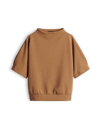 OPUS Sweatshirt Sweattop mit Funnel Neck Cleane Form mit modernem Detail