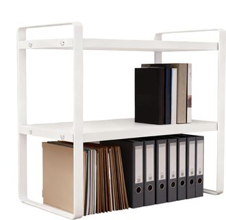 Generic Schreibtisch-B&uuml;cherregal, platzsparend, strapazierf&auml;hig, 2-st&ouml;ckig, Schreibtisch-Organizer, f&uuml;r Zuhause, Schlafzimmer, K&uuml;che, Arbeitsplatte, B&uuml;ro, Woh