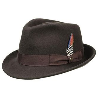 Stetson Chapeau Trilby Oyarasa Feutre Laine Bleu/Gris XL - 60/61 cm