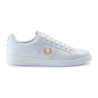 Fred Perry Homme, Chaussures, Blanc, Taille: 43 EU Baskets en cuir B721