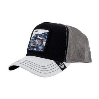 Goorin Brothers Femme, Accessoires, Noir, Taille: ONE Size Animal Farm Trucker Cap Snake Noir Blanc