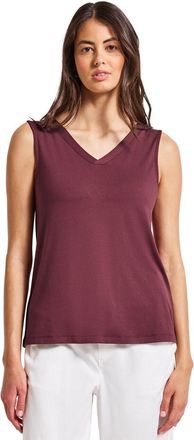 Street One Damen A323623 V-Neck Top, Dark Cherry Red, 42