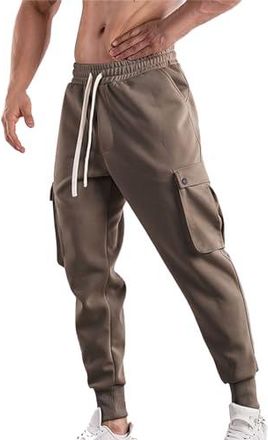 Generic Jogging Homme Pantalon Jogging Homme Pantalon Survetement Homme Confortable Classique - Cargo Sport Homme Grande Taille avec Grandes Poches - Id&eacute;al Ru