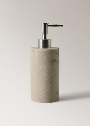 Mango Distributeur de savon en r&eacute;sine effet travertin sable - Home - Taille unique - MANGO HOME