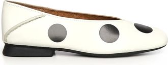 Camper Femme, Chaussures, Blanc, Taille: 40 EU Ballerines &agrave; bout carr&eacute; en cuir