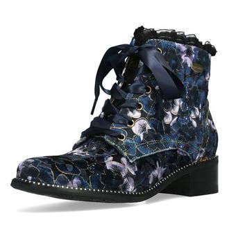 Laura Vita Bottines Femme Emcmao 45, Pointure:39 EU, La Couleur:Bleu