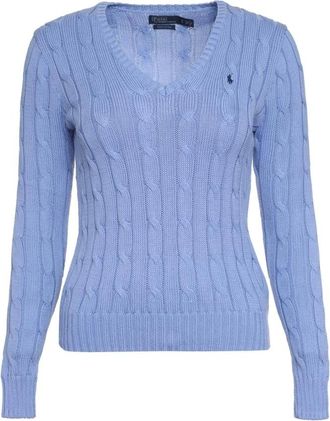 Polo Ralph Lauren Femme, Pulls, Bleu, Taille: 42 FR Pull ras du cou en maille torsad&eacute;e