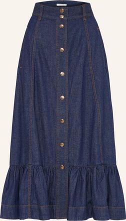 Zimmermann Jeansrock Aster Mit R&uuml;schen blau
