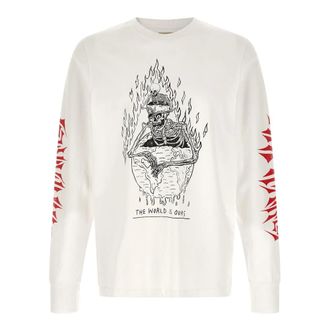 Gallery Dept. Homme, Sweatshirts et sweats &agrave; capuche, Blanc, Taille: L The World Is Ours L/S