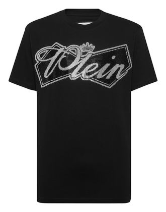 Philipp Plein Round Neck T-Shirt Plein Crown Stones