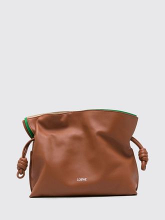 Loewe Flamenco Clutch aus glattem Kalbsleder mit abnehmbarem Schultergurt