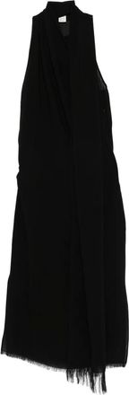 Toteme jupe drapée à franges - Noir