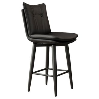 Generic Moderner 108 cm hoher Barhocker aus Leder mit R&uuml;ckenlehne und Fu&szlig;st&uuml;tze - h&ouml;henverstellbarer Tresenhocker f&uuml;r K&uuml;cheninsel, Zuhause, Kneipe, Restaurant