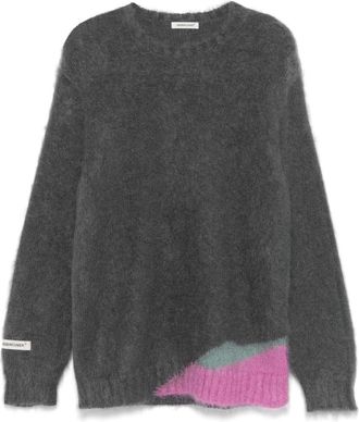Undercover Pullover mit geb&uuml;rstetem Effekt - Grau